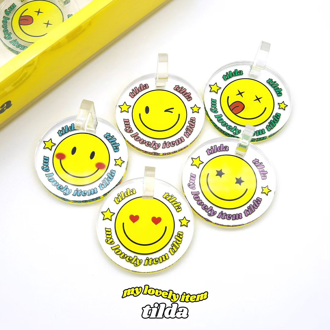 Tilda Smiley Faces Nail Tip Stand 5pc Set